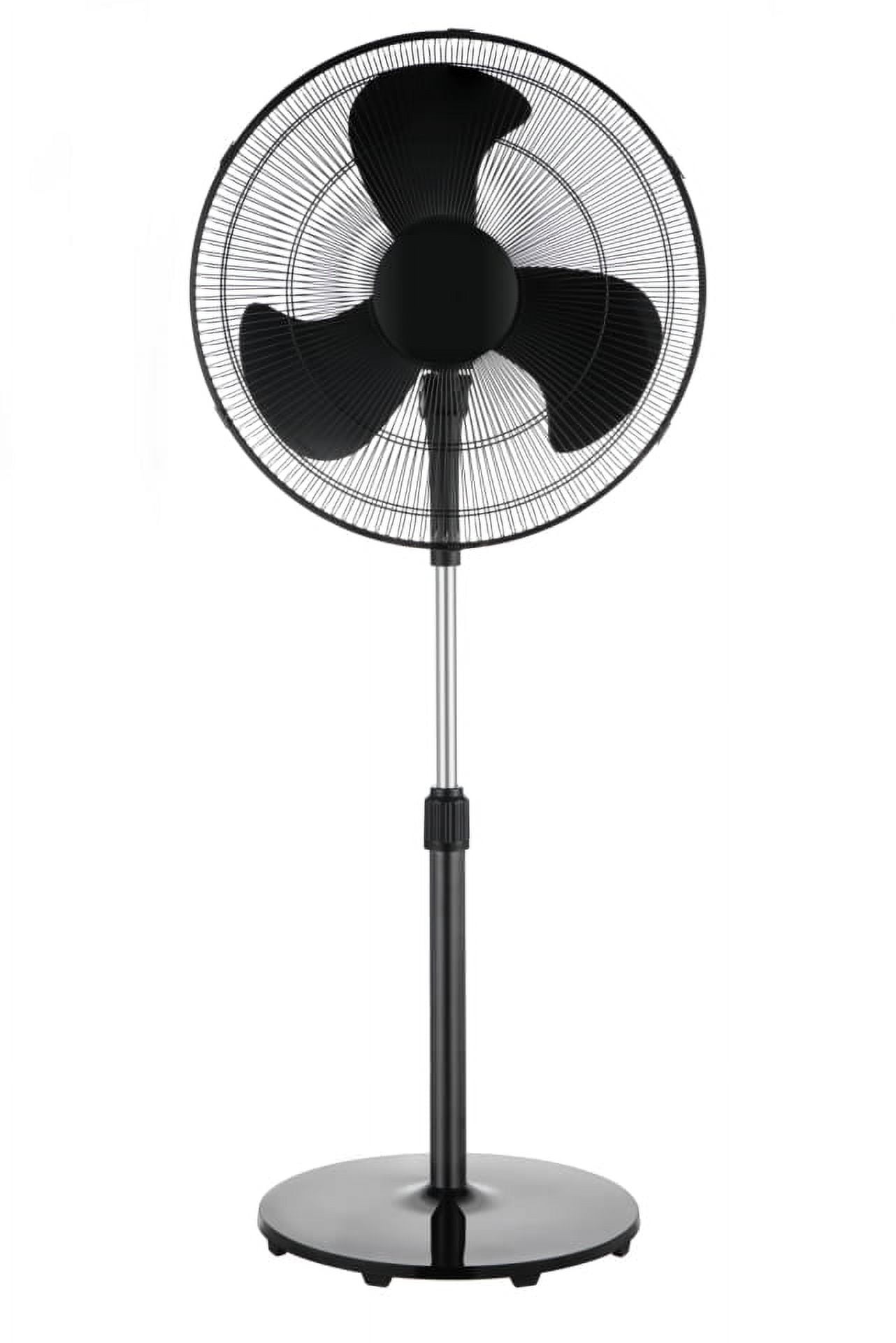Mainstays 48-Inch Tall Pedestal Fan, 3-Speed Oscillating, Adjustable 18 ...