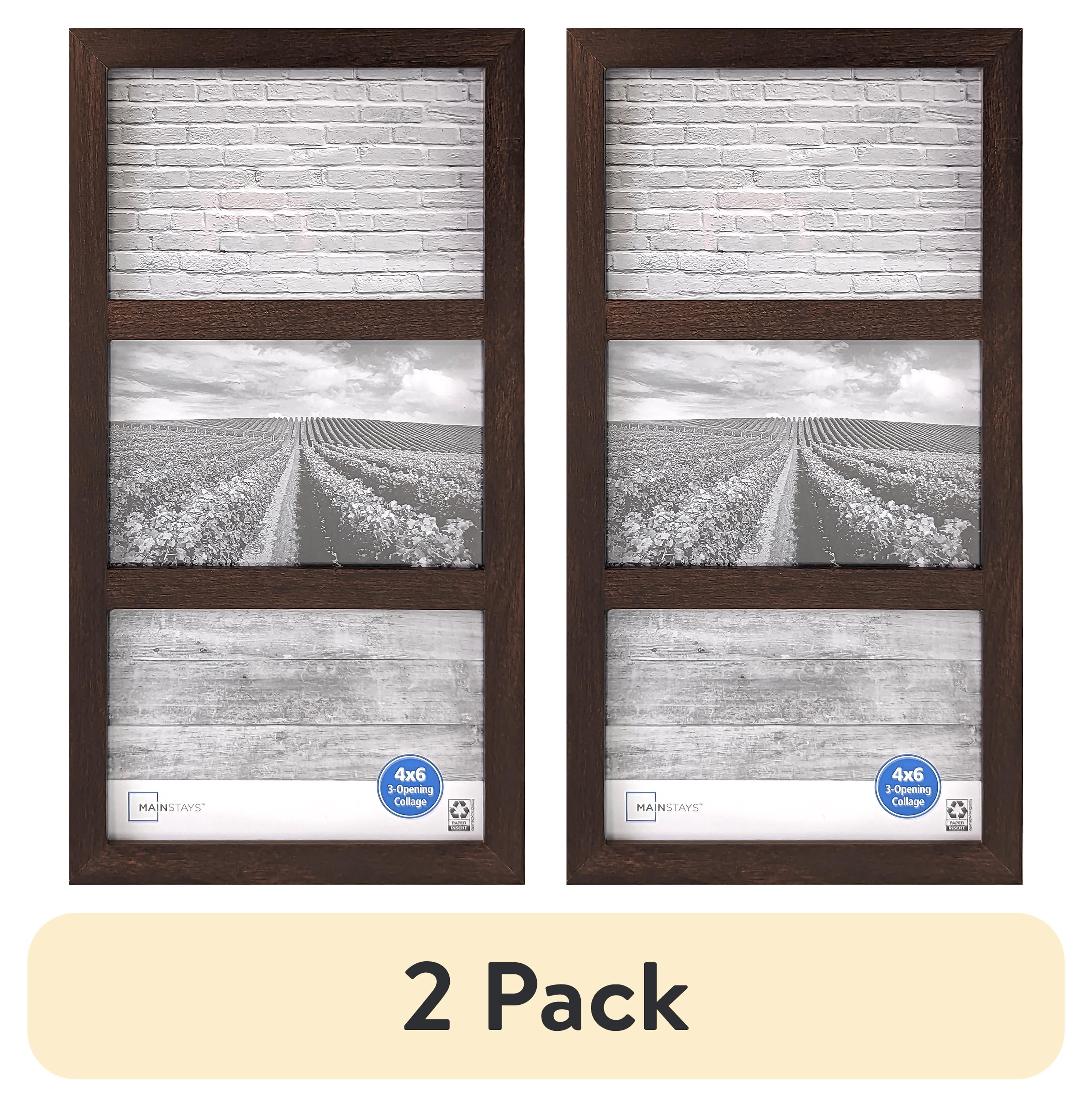 (2 pack) Mainstays 4x6 3-Opening Linear Gallery Collage Picture Frame ...