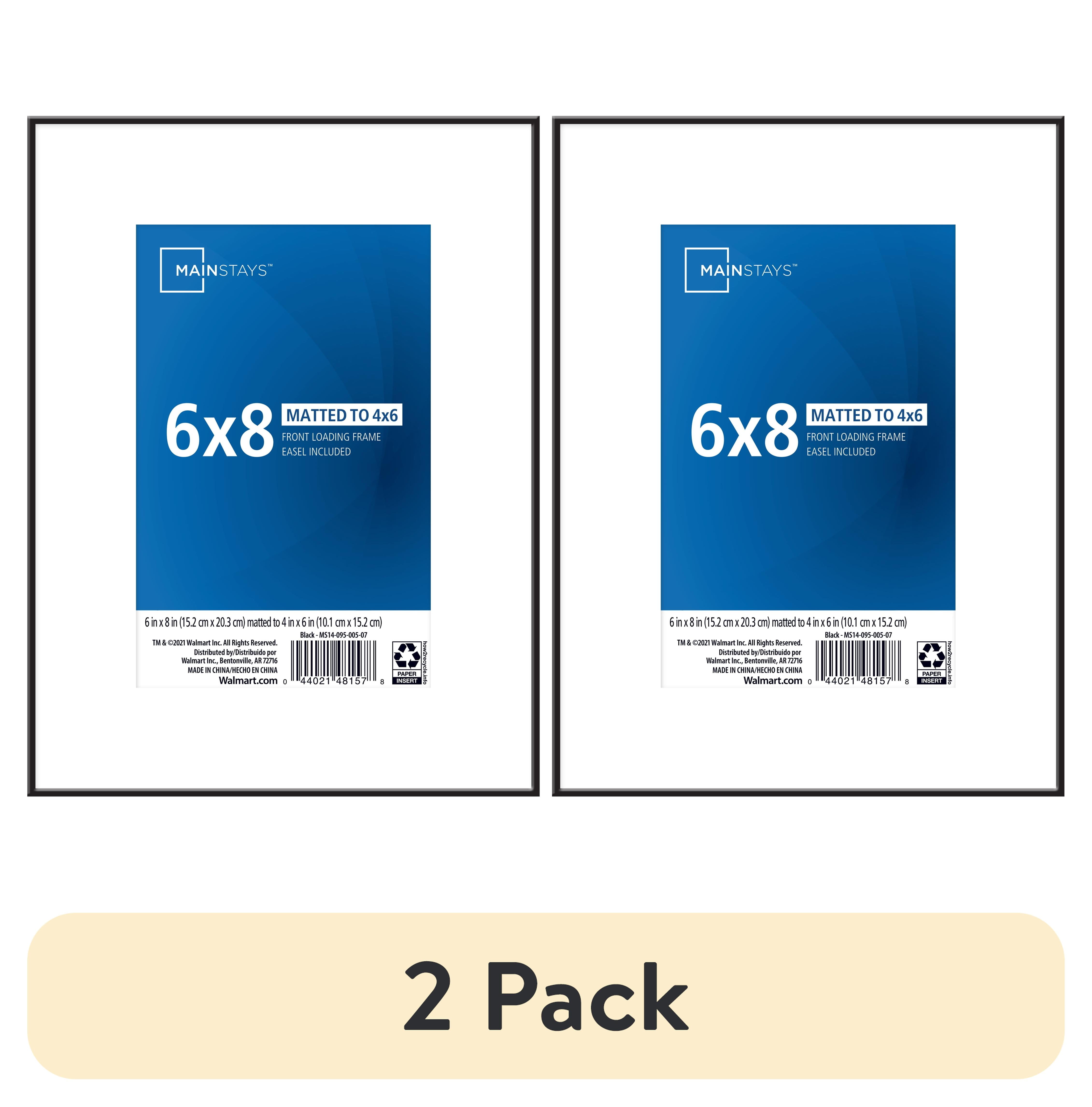 Mainstays 4x6 Front Loading Picture Frame - Black - Walmart.com