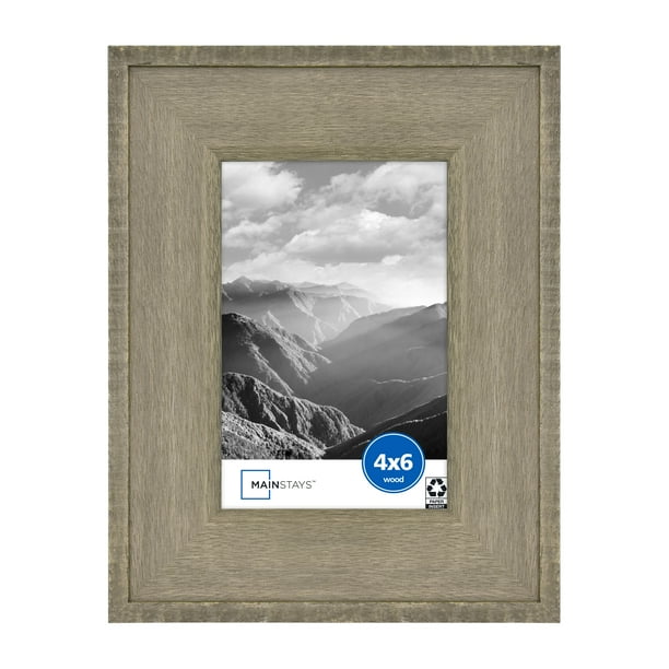 Mainstays 4x6 Rustic Wood Tabletop Picture Frame - Walmart.com