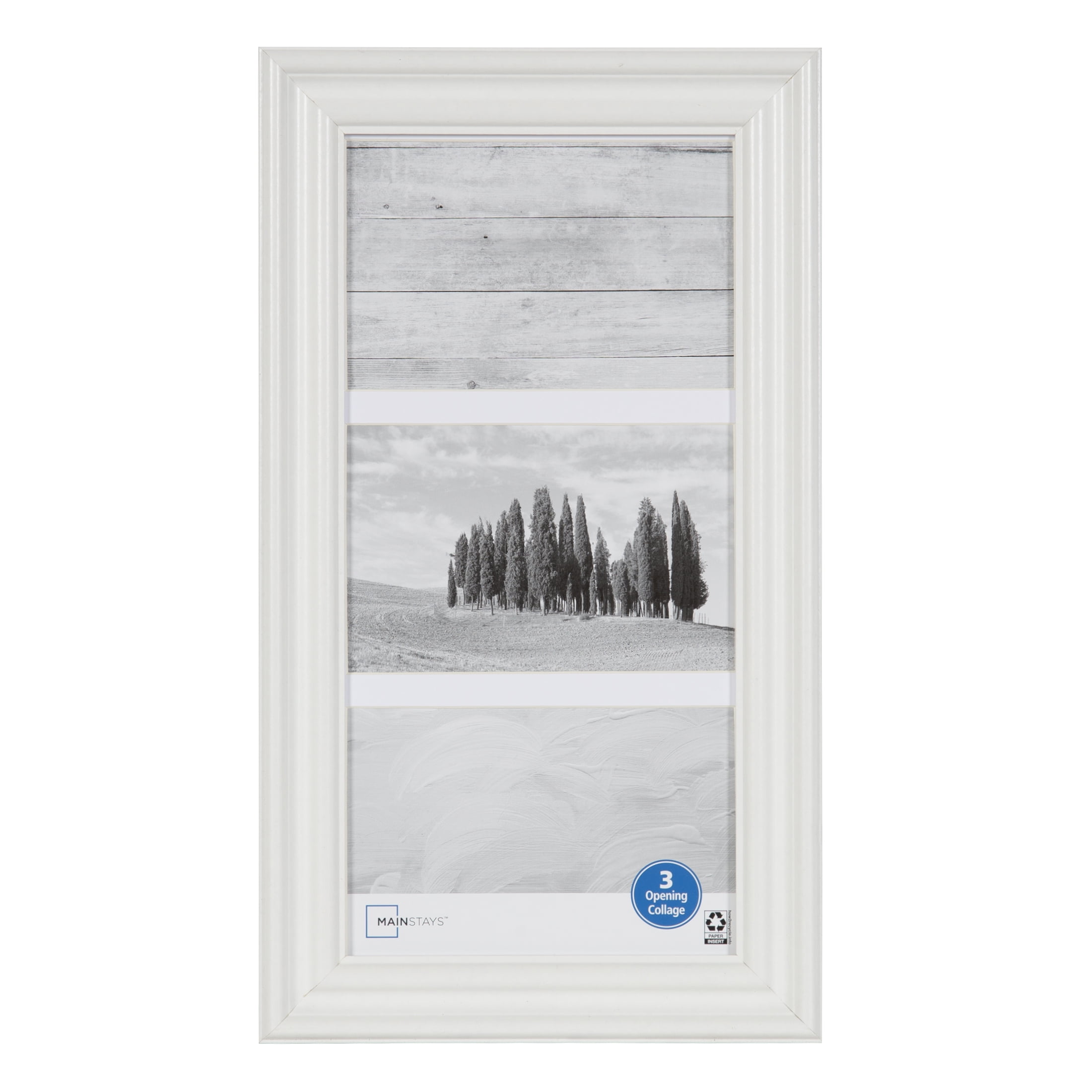 Mainstays 4x6 Traditional 3-Opening Gallery Collage Picture Frame ...