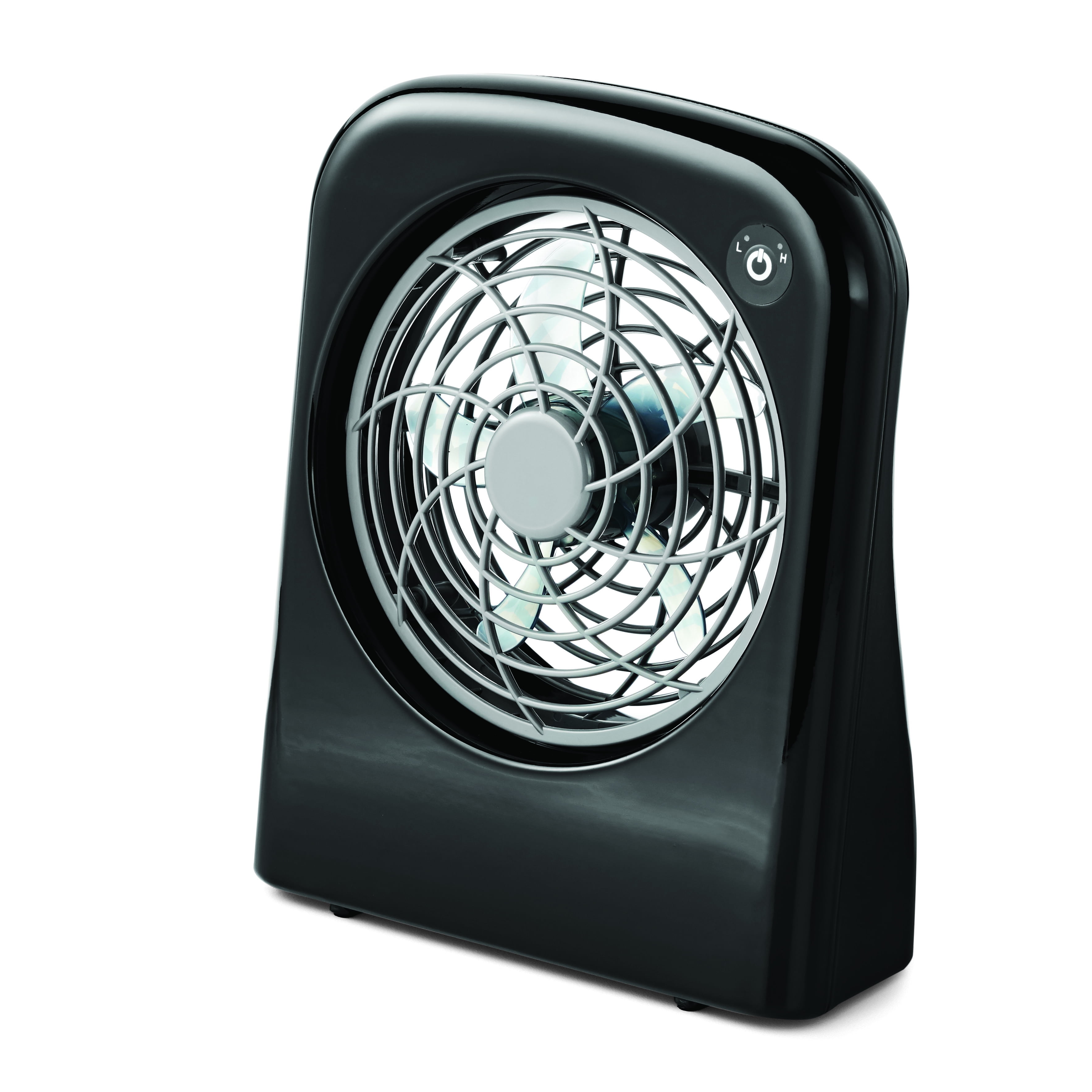 Mainstays 5'' 130 Degree Pivoting Grill Plastic Portable Box Fan, Black ...