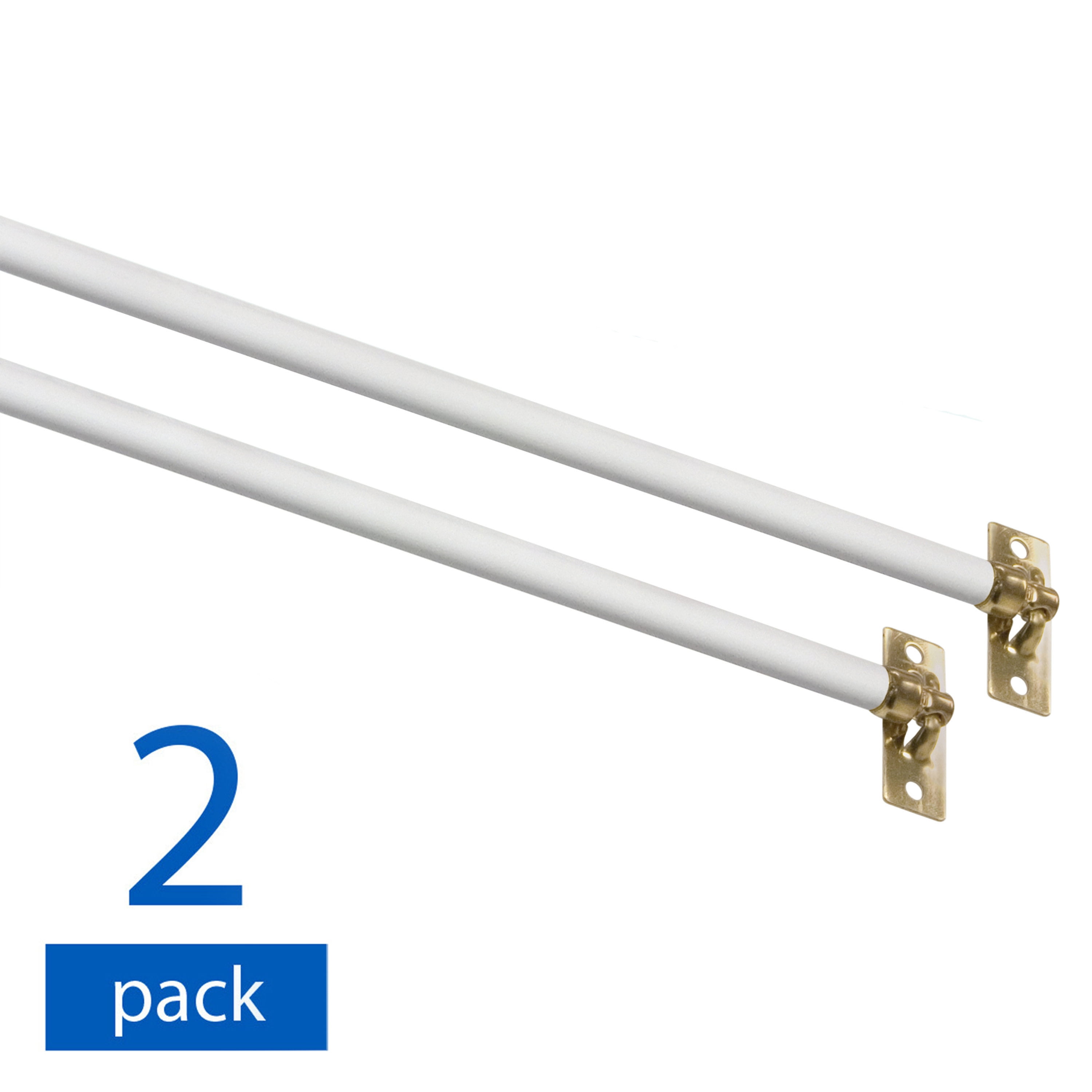 Brandclub - Mainstays 5/16" White Swivel Sash Single Curtain Rod Set ...