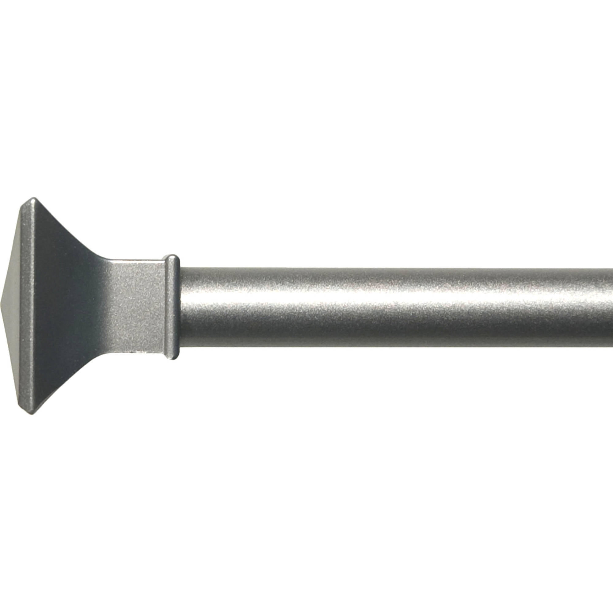Mainstays Nickel Finish Square Curtain Rod Set, 28-48 Inch, 5/8 Inch ...