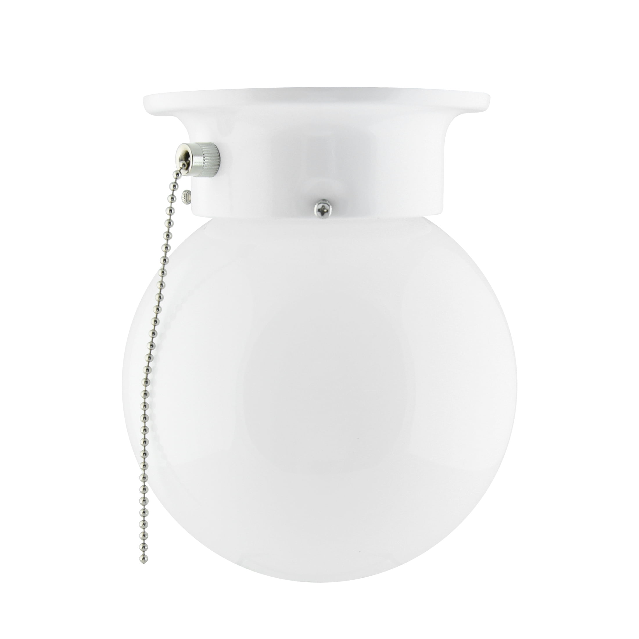 Mainstays 5.9" Classic Flush Mount Ceiling Light, White Finish Frosted ...