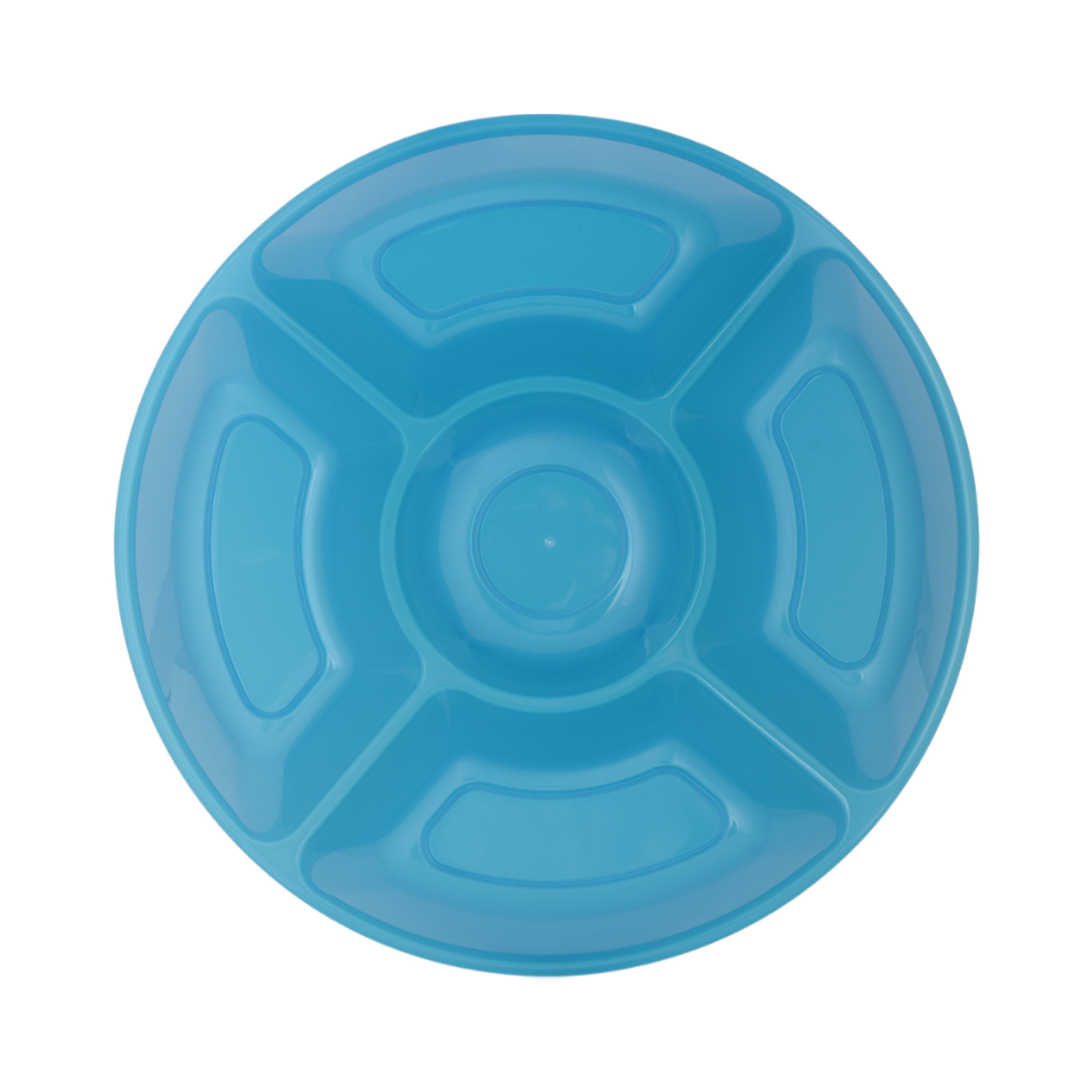 Mainstays 5-Compartment Acrylic Chip and Dip Serving Tray, Blue ...