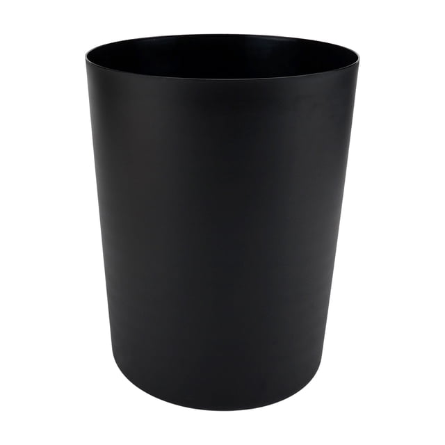 Mainstays 5 Gallon Trash Can, Plastic Office Trash Can, Black Matte ...