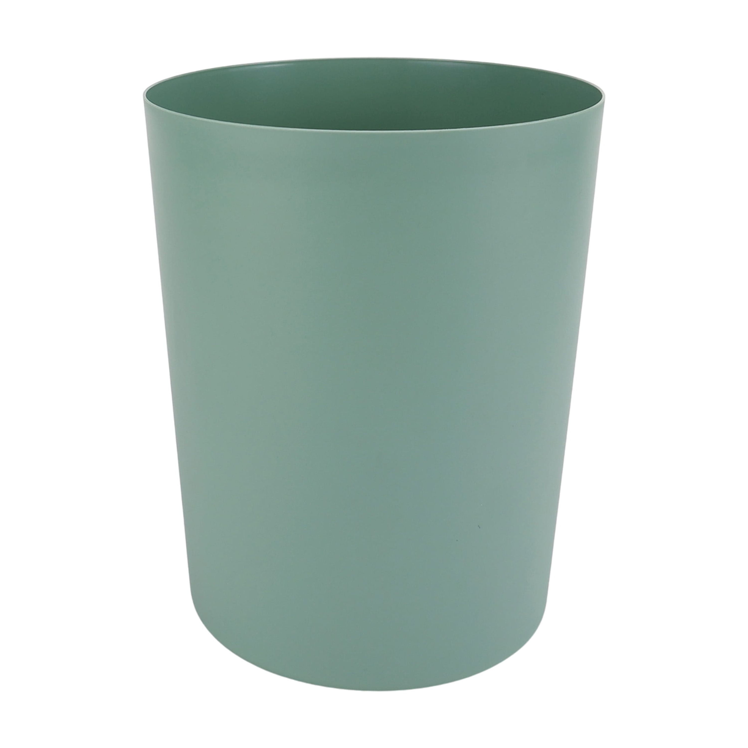 Mainstays 5 Gallon Green Matte Plastic Garbage Can, Small Durable ...