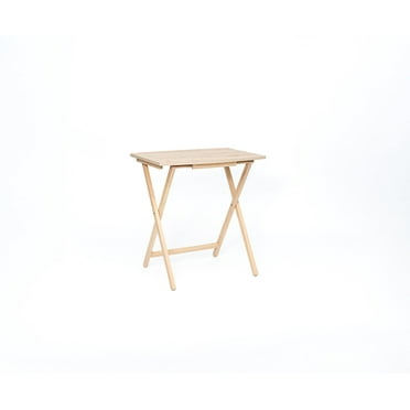 Mainstays Indoor Single Folding TV Tray Table, Walnut, 19 x 15 x 26 ...