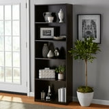 Mainstays 5-Shelf Bookcase with Adjustable Shelves, Espresso - Walmart.com