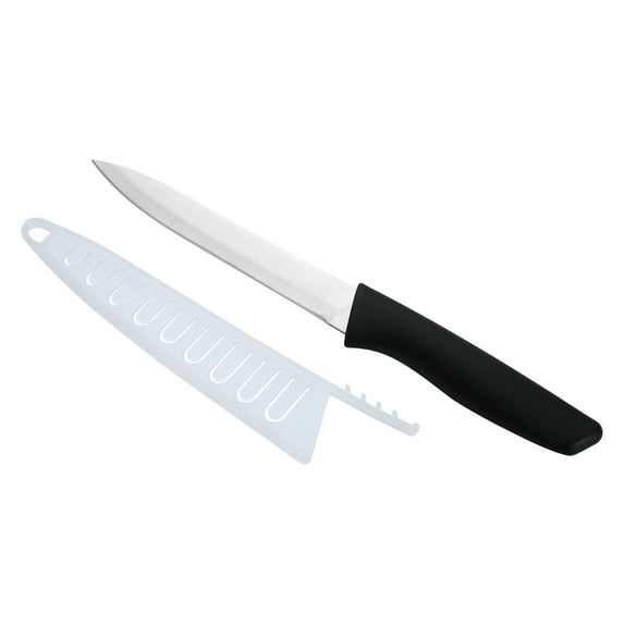 Mainstays 5" Stainless Steel Utility Knife with Soft Grip & Black ...
