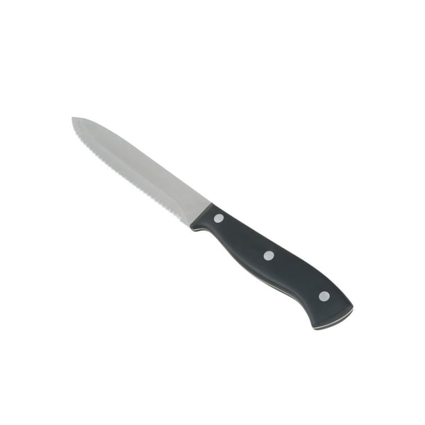 Mainstays 5" Stainless Steel Utility Knife with Triple Riveted Handle ...