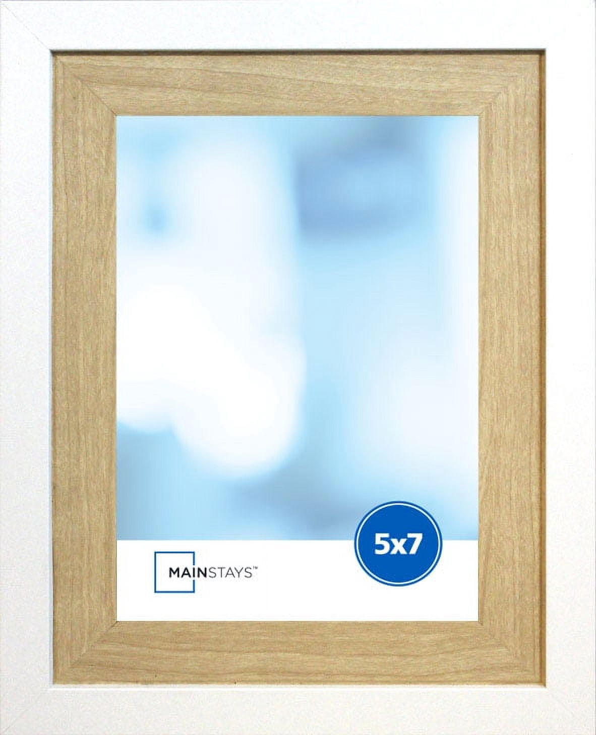 Mainstays 5" x 7" Two-Tone White Wood Photo Frame - Walmart Business ...