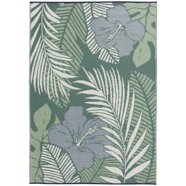 Better Homes & Gardens Green Palm Leaf Woven Outdoor Rug , 7'x 10 ...