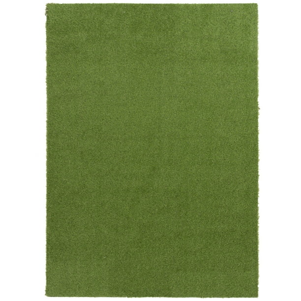 Mainstays 5'x7' Green Luxury Faux Grass Outdoor Area Rug - Walmart ...