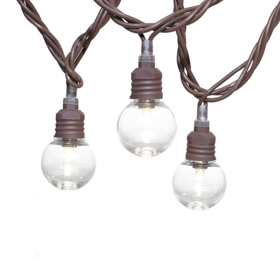 Mainstays 50-Count Warm White LED Globe Outdoor String Lights with ...
