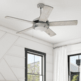 Mainstays 52" Transitional Satin Nickel Indoor Ceiling Fan with Light ...