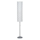 Mainstays 54" Metallic Silver Rice Paper Shade Floor Lamp, LED Bulb ...