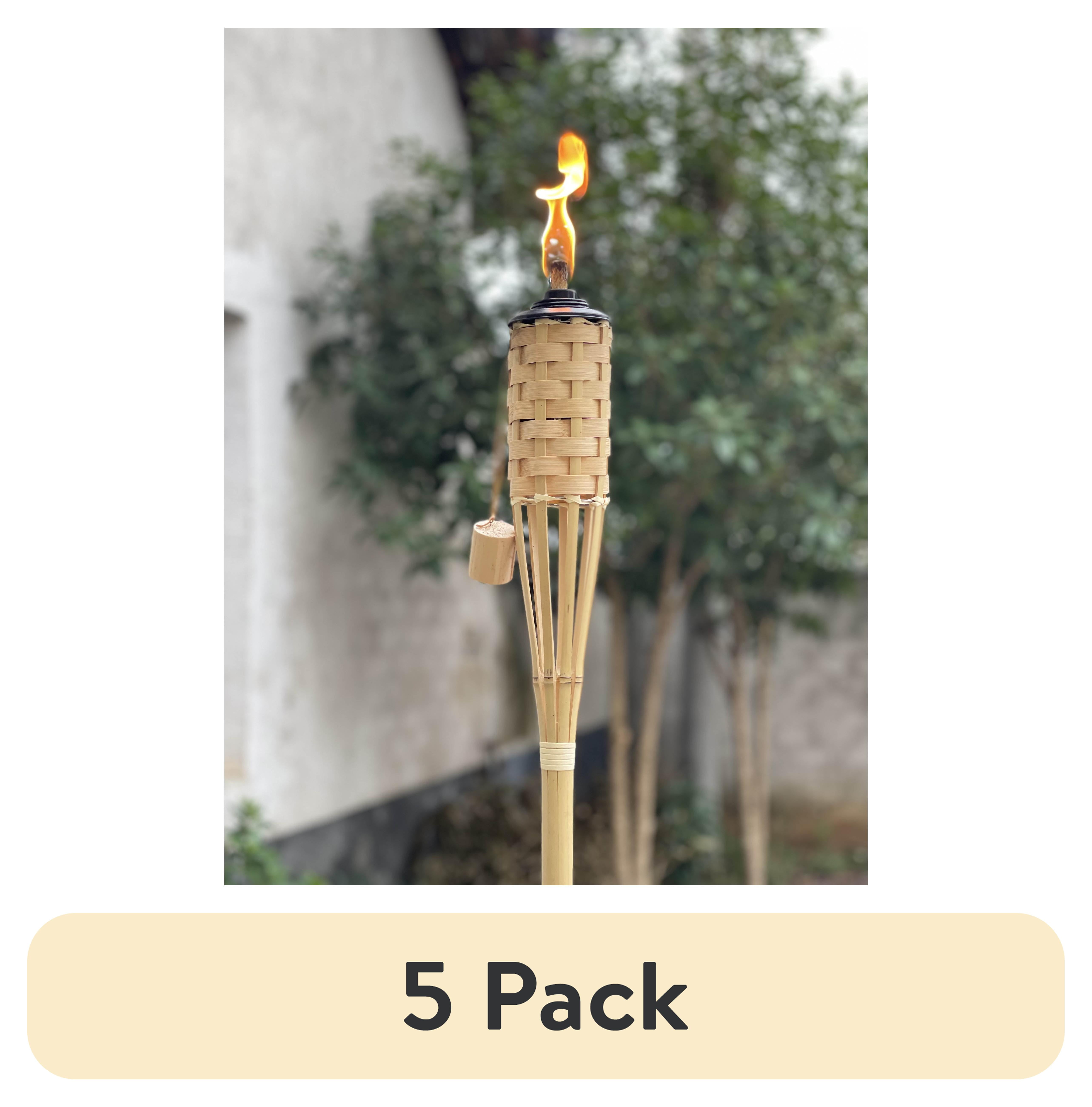 (5 pack) Mainstays 57in Bamboo Torch with Fiberglass Wick, 12fl oz ...