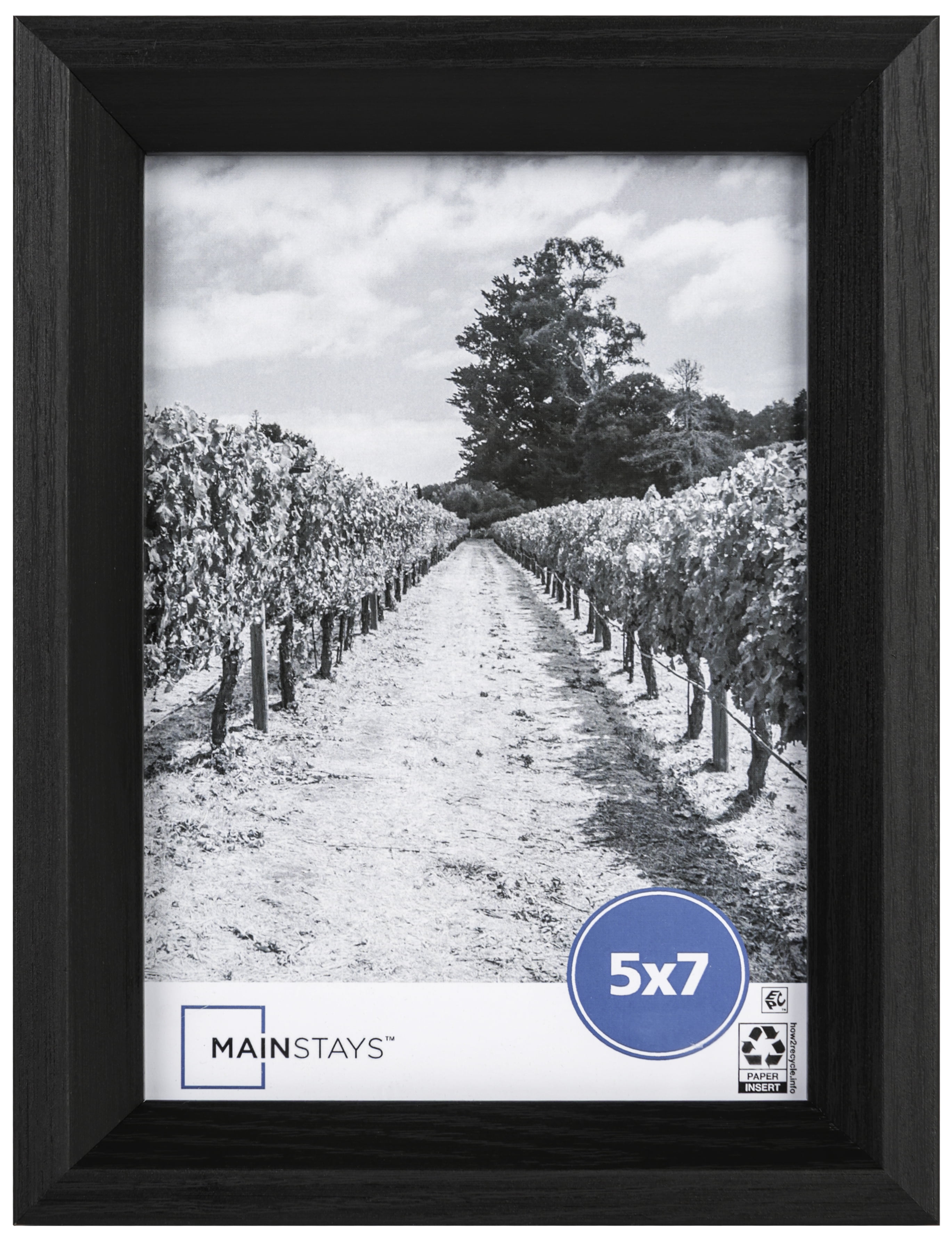 Mainstays 5x7 Bevel Black Tabletop Picture Frame - Walmart.com
