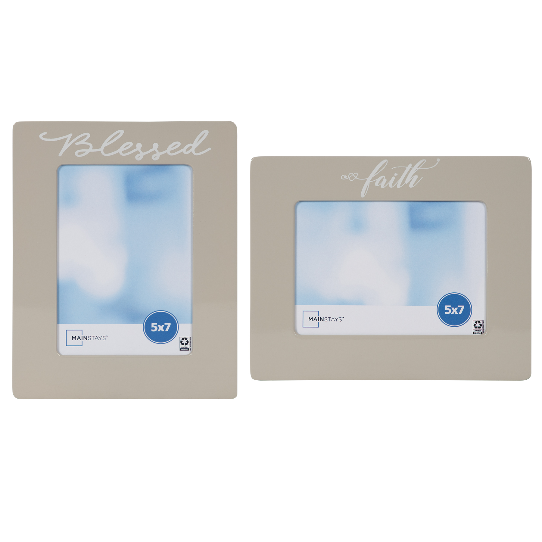 Mainstays 5x7 Blessed Faith Expression Tabletop Picture Frames, Set of ...