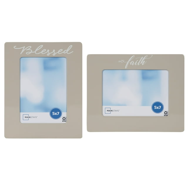 Mainstays 5x7 Blessed Faith Expression Tabletop Picture Frames, Set of ...