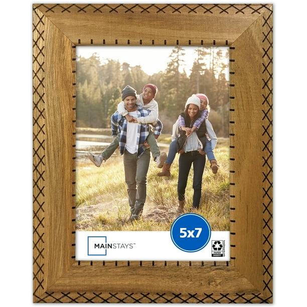 Mainstays 5x7 Etched Wood Decorative Tabletop Picture Frame - Walmart.com