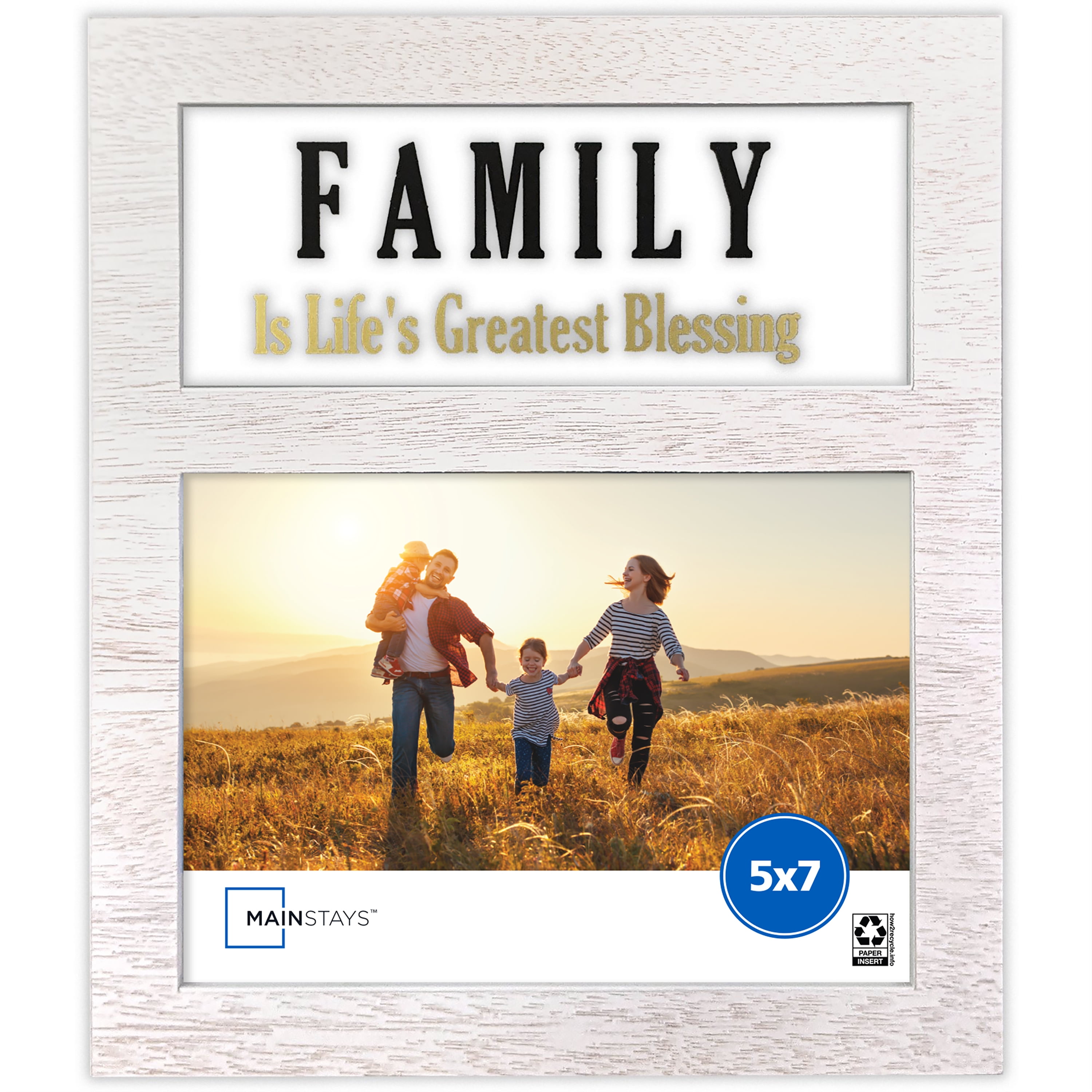 Mainstays 5x7 Family White Float Photo Frame - Walmart.com