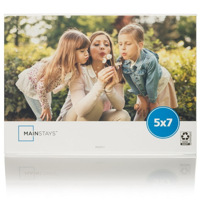 Mainstays 5x7 Horizontal Bent Acrylic Tabletop Picture Frame - Walmart.com