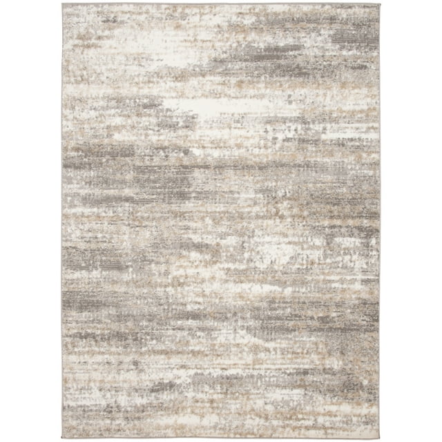 Mainstays 5x7 Neutral Shiny Abstract Indoor Area Rug - Walmart.com