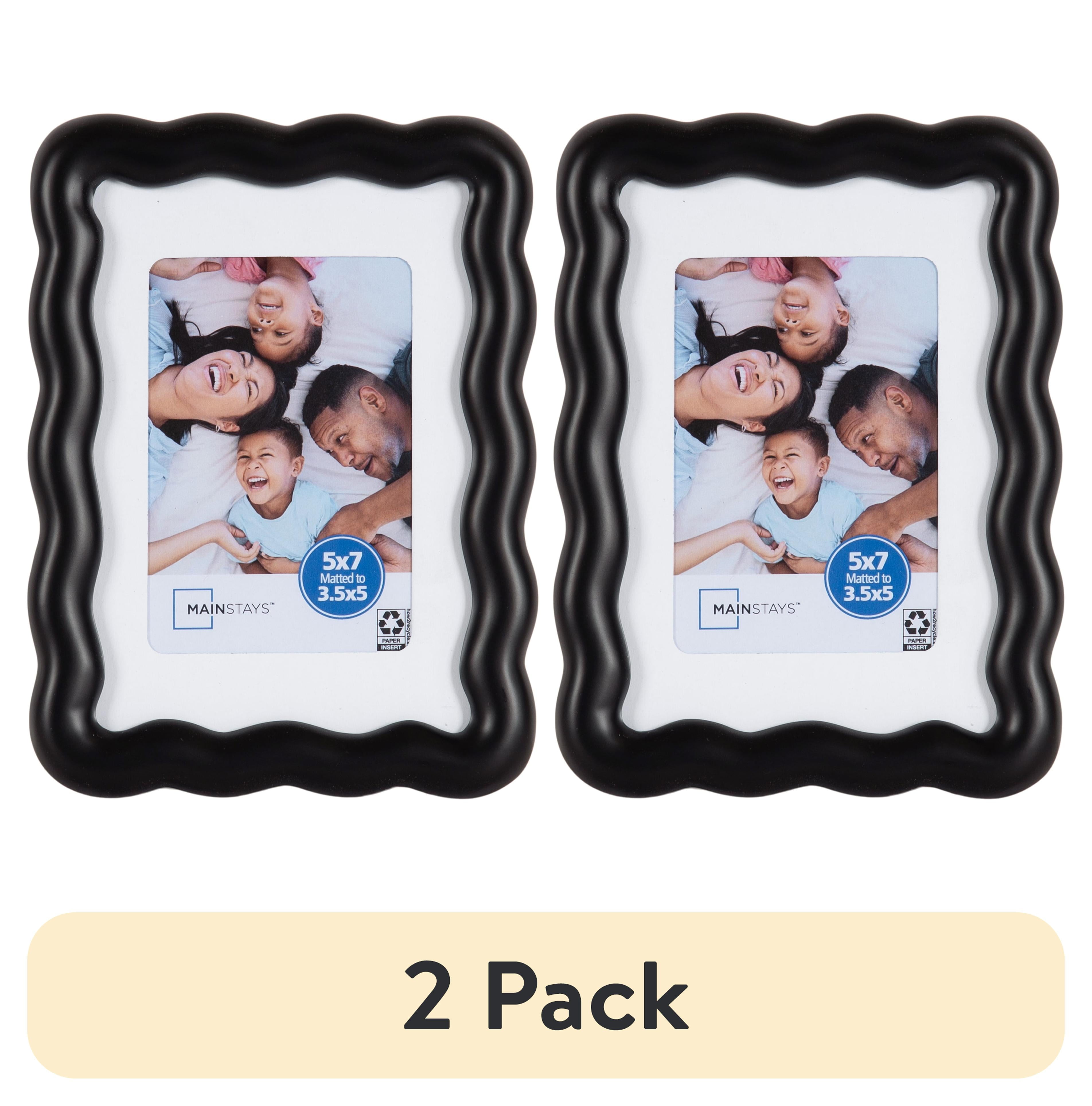 (2 pack) Mainstays 5x7 Wavy Black Picture Frame - Walmart.com