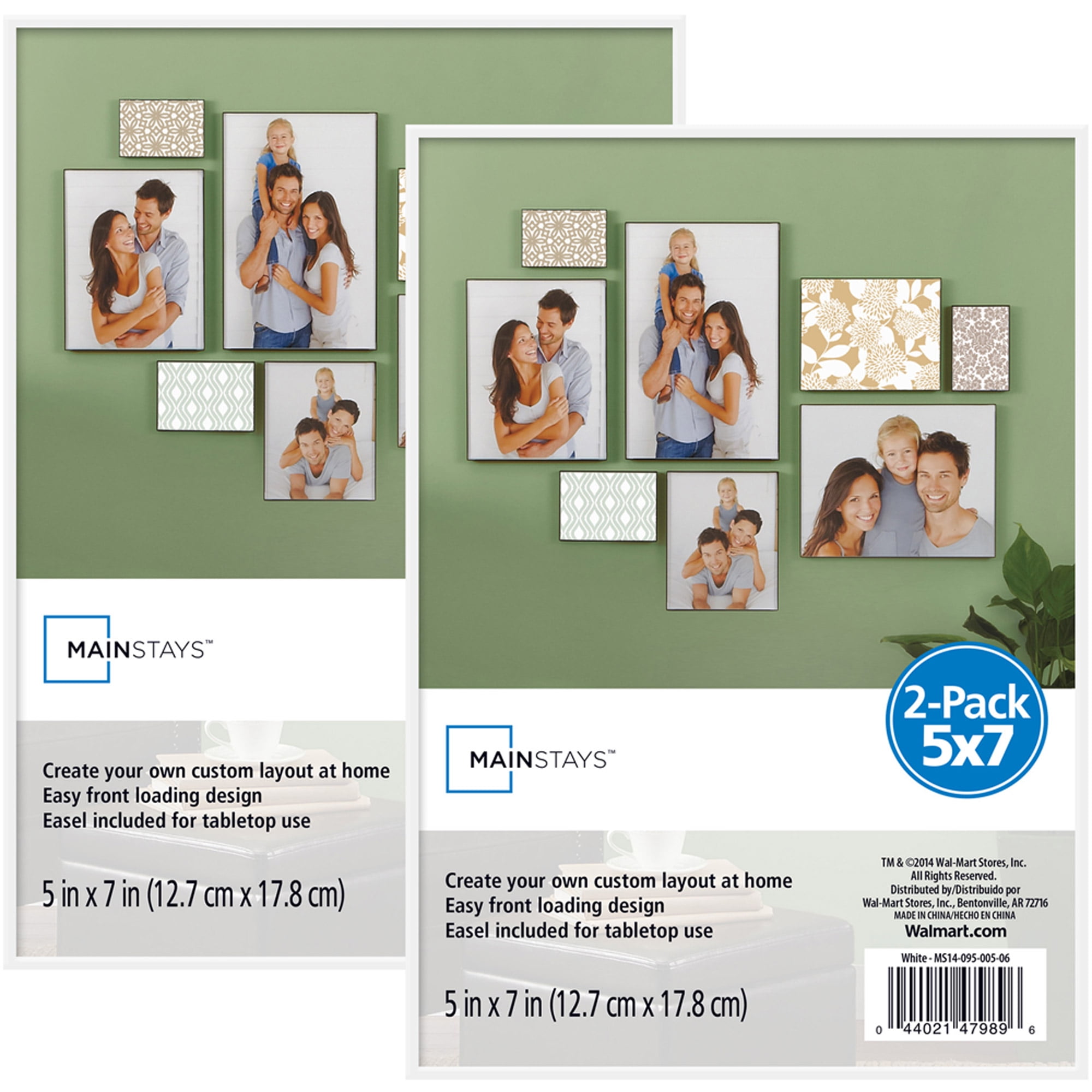 Mainstays 5x7 White Format Frame, Set of 2 - Walmart.com