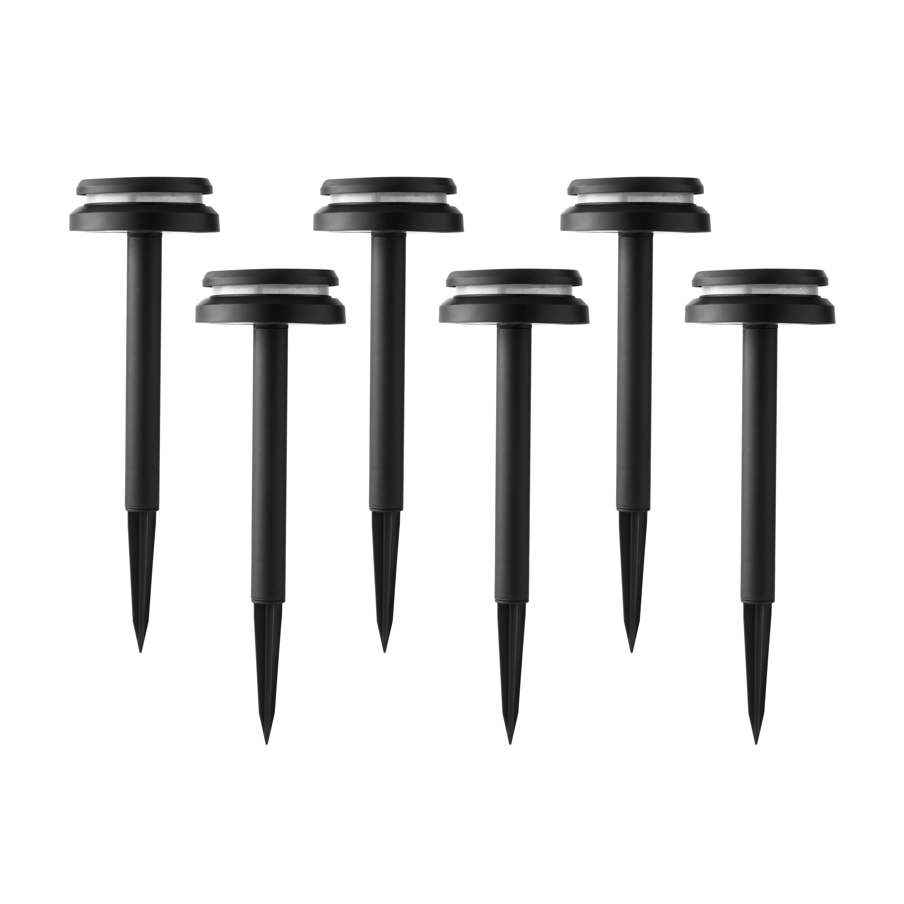 Mainstays 6-Count Solar-Powered Dual Direction Pathway LED Light Set ...