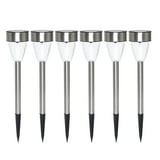 Mainstays 6-Count Solar-Powered Tapered Column Pathway LED Light Set in ...
