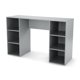 Mainstays 6-Cube Storage Computer Desk, Gray - Walmart.com