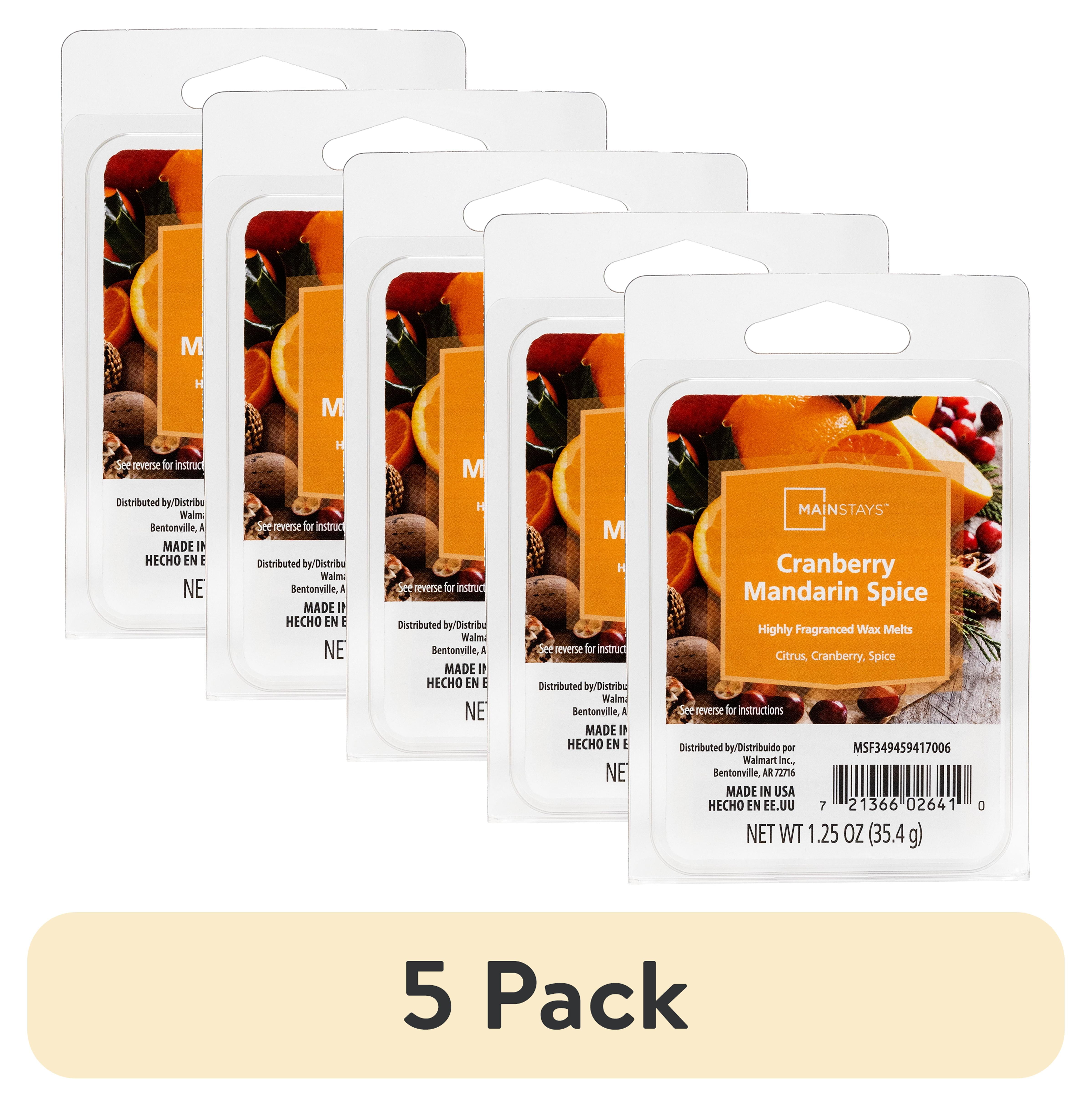 (5 pack) Mainstays 6 Cube Wax Melts, Cranberry Mandarin Spice, 1.25 oz ...