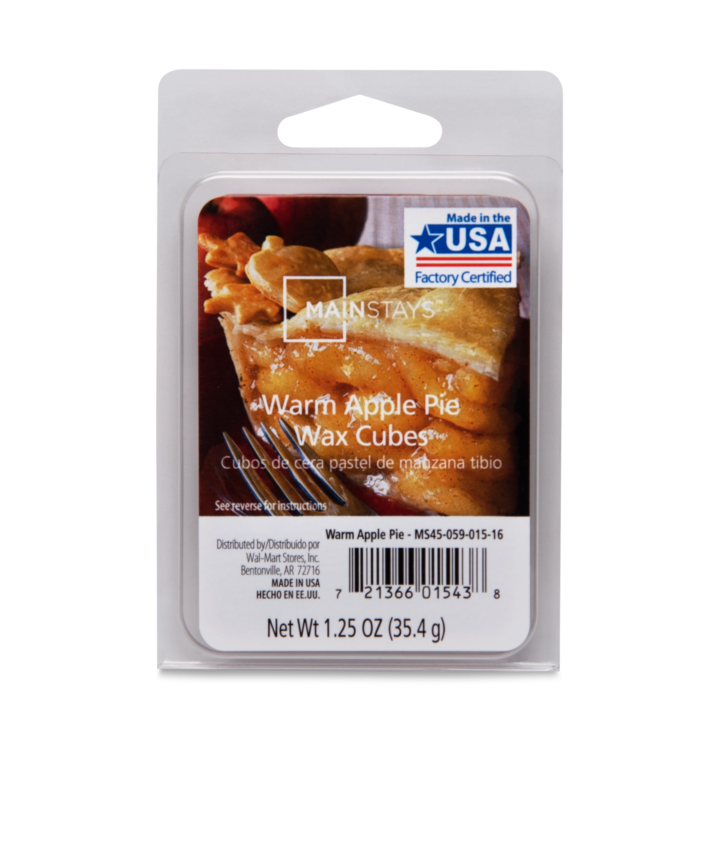 Mainstays 6 Cube Wax Melts, Warm Apple Pie, 1.25 oz - Walmart.com