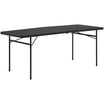 Mainstays Fold-in-Half Adjustable Folding Table 4', Rich Black, 48 x 24 ...