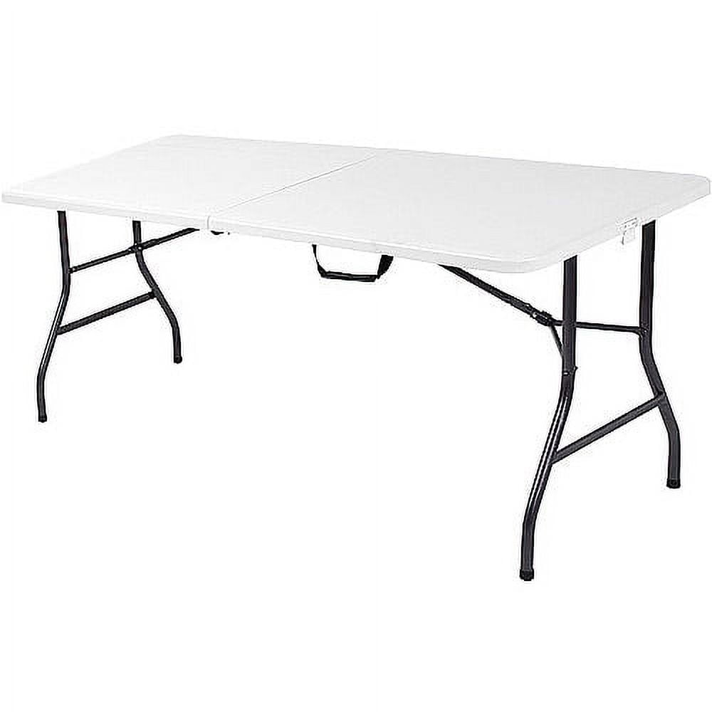 Mainstays 6 Foot Long Center Fold Table By Cosco Multiple Colors mainstays-6-foot-long-center-fold-table-by-cosco-multiple-colors
