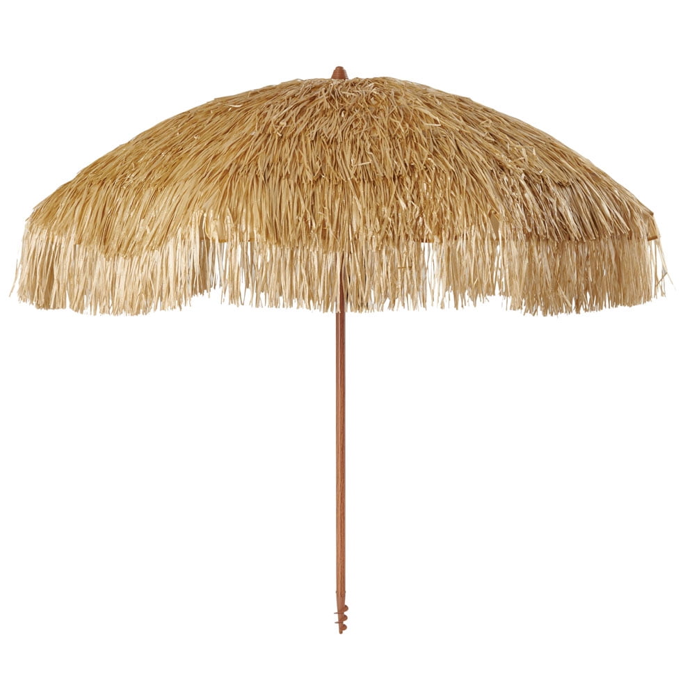 Mainstays 6ft Thatched Tiki Umbrella with Sand Anchor - Walmart ...