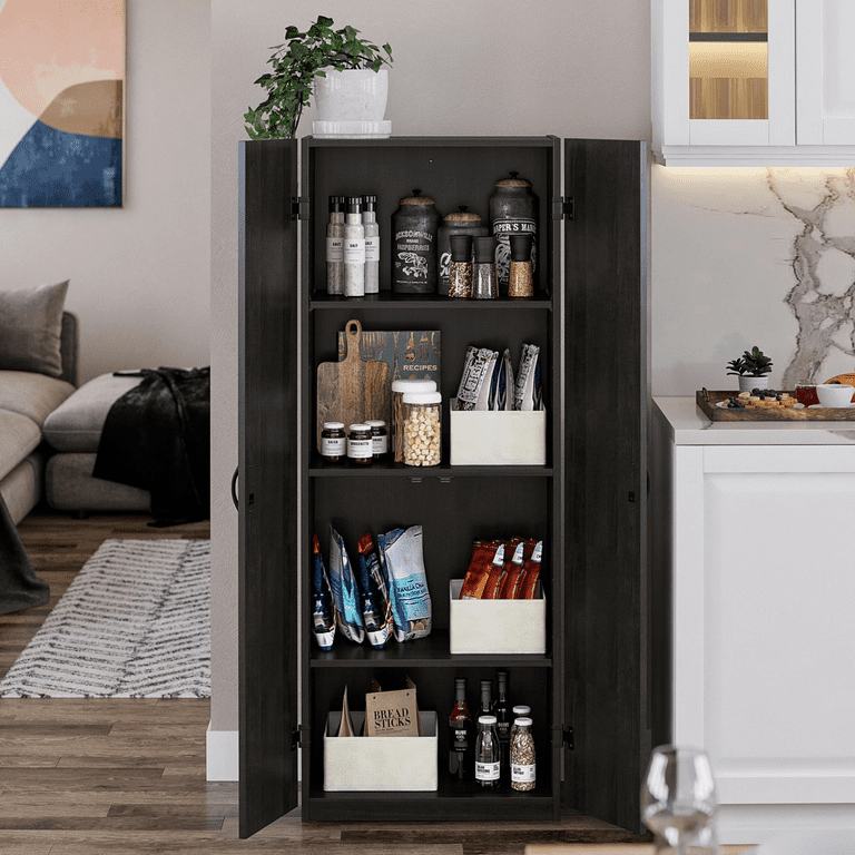 Kitchen pantry cabinet espresso store