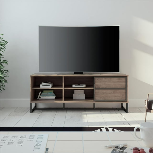 Mainstays 60 Inch TV Console with Sliding Door, Espresso - Walmart.com