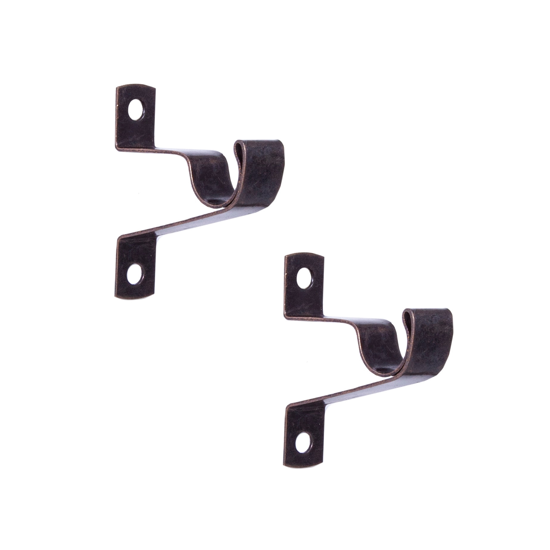 Mainstays Metal Curtain Rod Brackets for 7/16 inch Diameter, Bronze ...