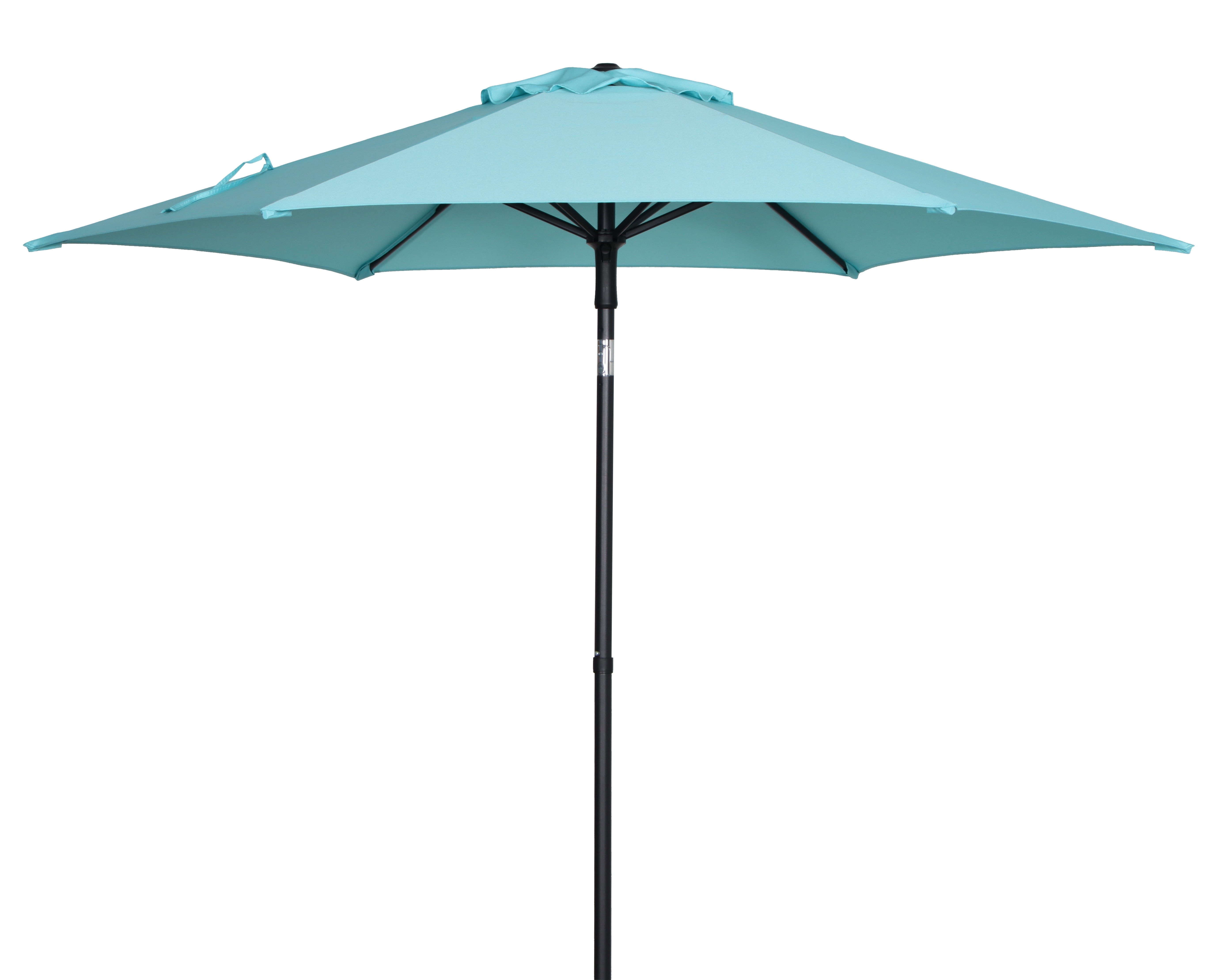 Mainstays 7.5-Foot Round Market Push-up Patio Umbrella, Aqua - Walmart.com