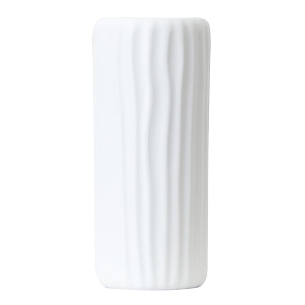 Mainstays 7.5" White Textured Ceramic Vase - Walmart Business Supplies