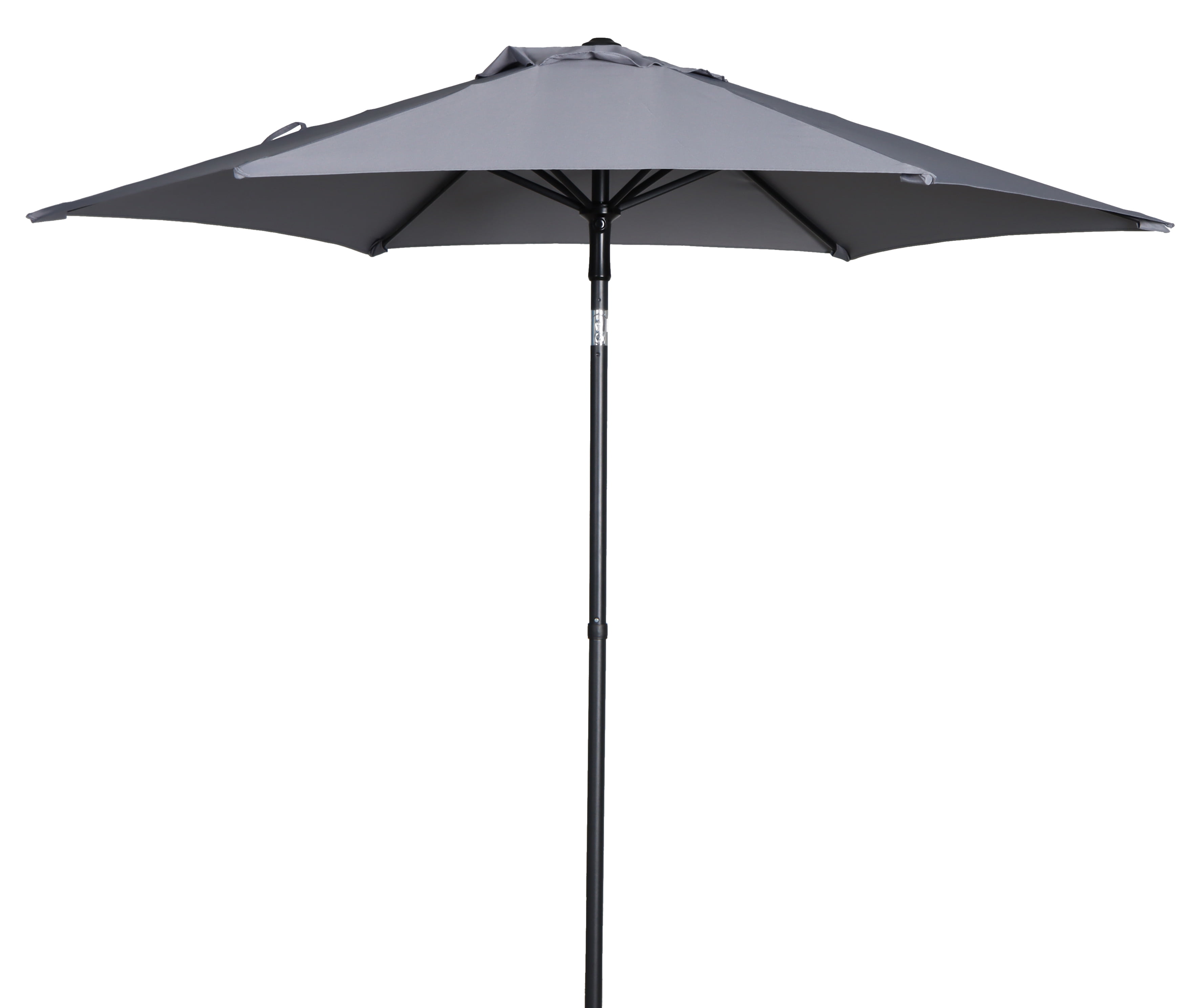 Mainstays 7.5ft Grey Round Outdoor Tilting Market Patio Umbrella with ...