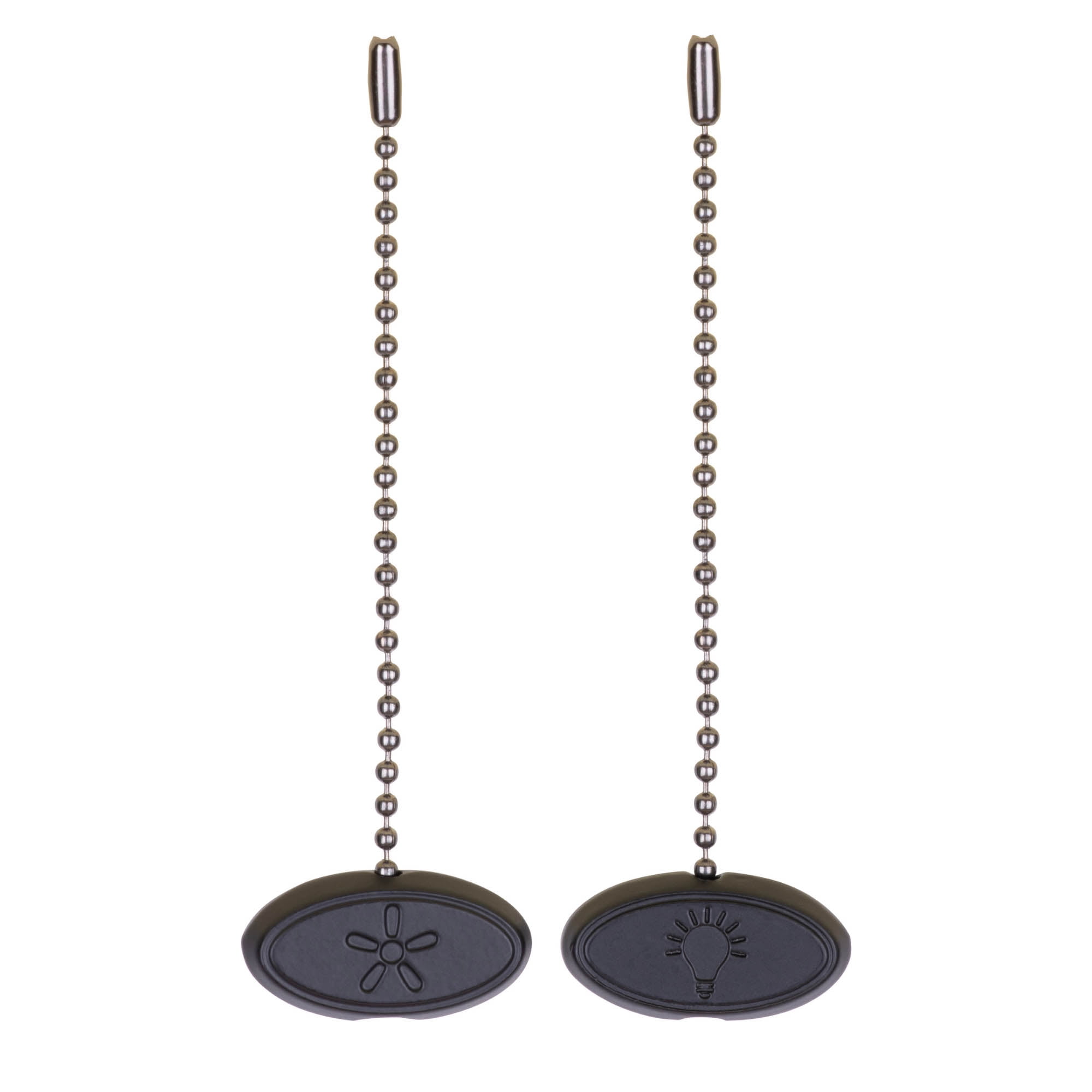 Mainstays 7" Universal Matte Black Metal Ceiling Fan Pull Chains ...