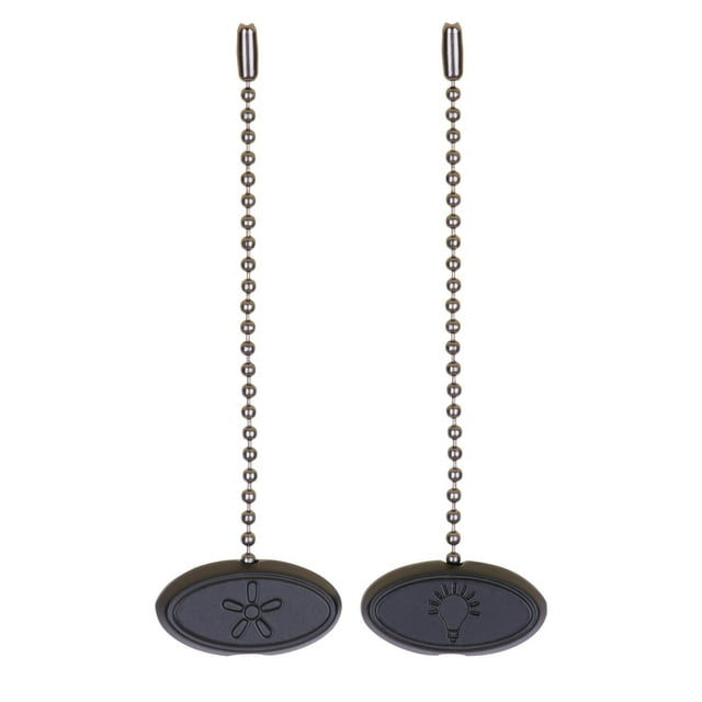 Mainstays 7" Universal Matte Black Metal Ceiling Fan Pull Chains ...