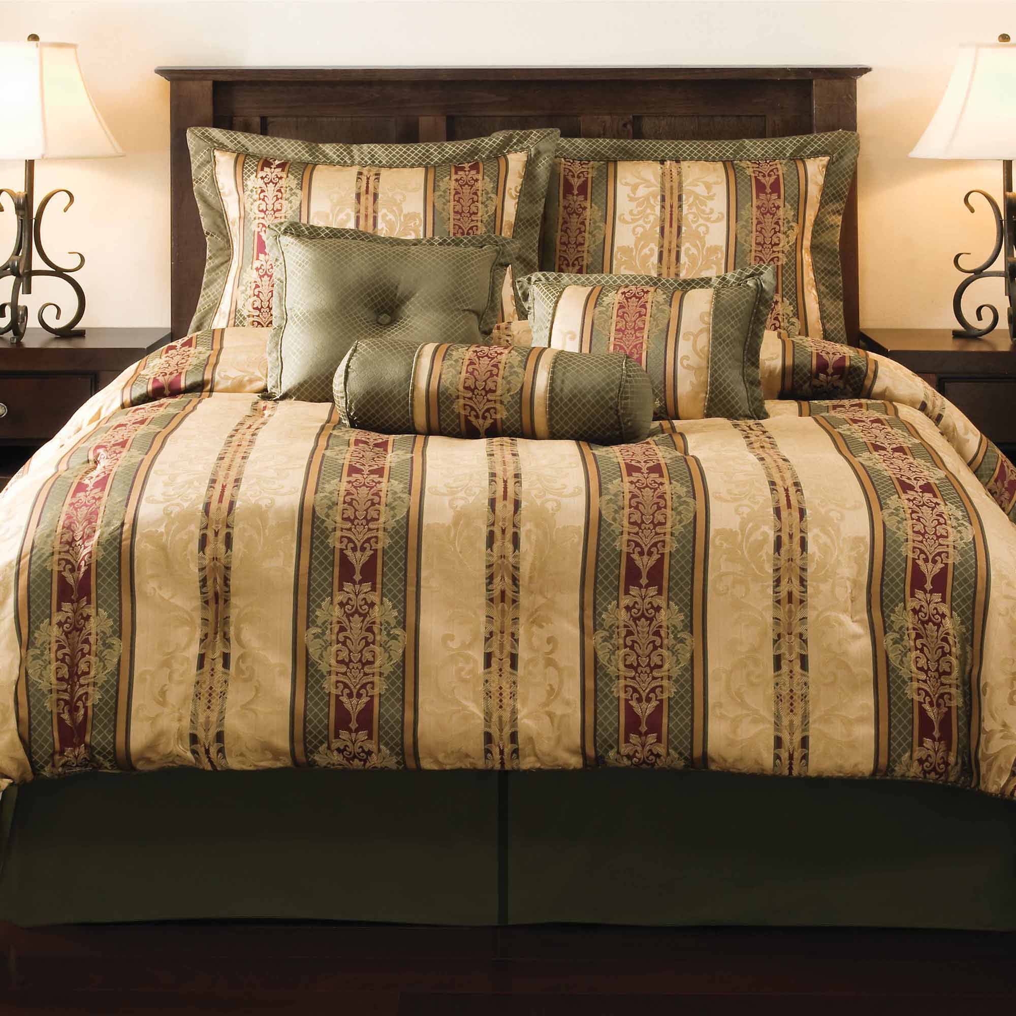 Mainstays 7 Piece Dakota Comforter Set, Full/Queen - Walmart Business ...