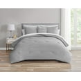 Mainstays 7 Piece Grey Crushed Velvet Bed in a Bag Comforter Set with ...